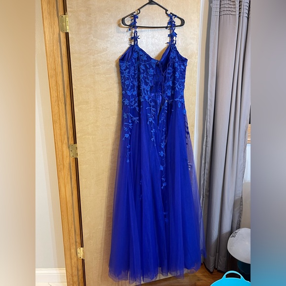 Dresses | Altered 26 Plus Blue Formal Prom Dress Corset Back To Fit ...